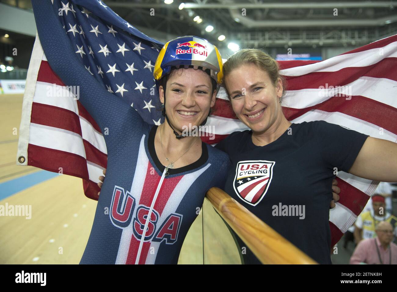 Chloe Dygert, new world champion in the women's pursuit, and mentor and ...