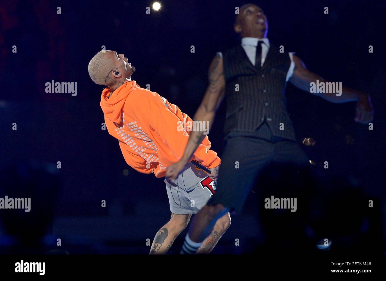 MIAMI, FL - APRIL 15: Singer Chris Brown performs at American Airlines ...