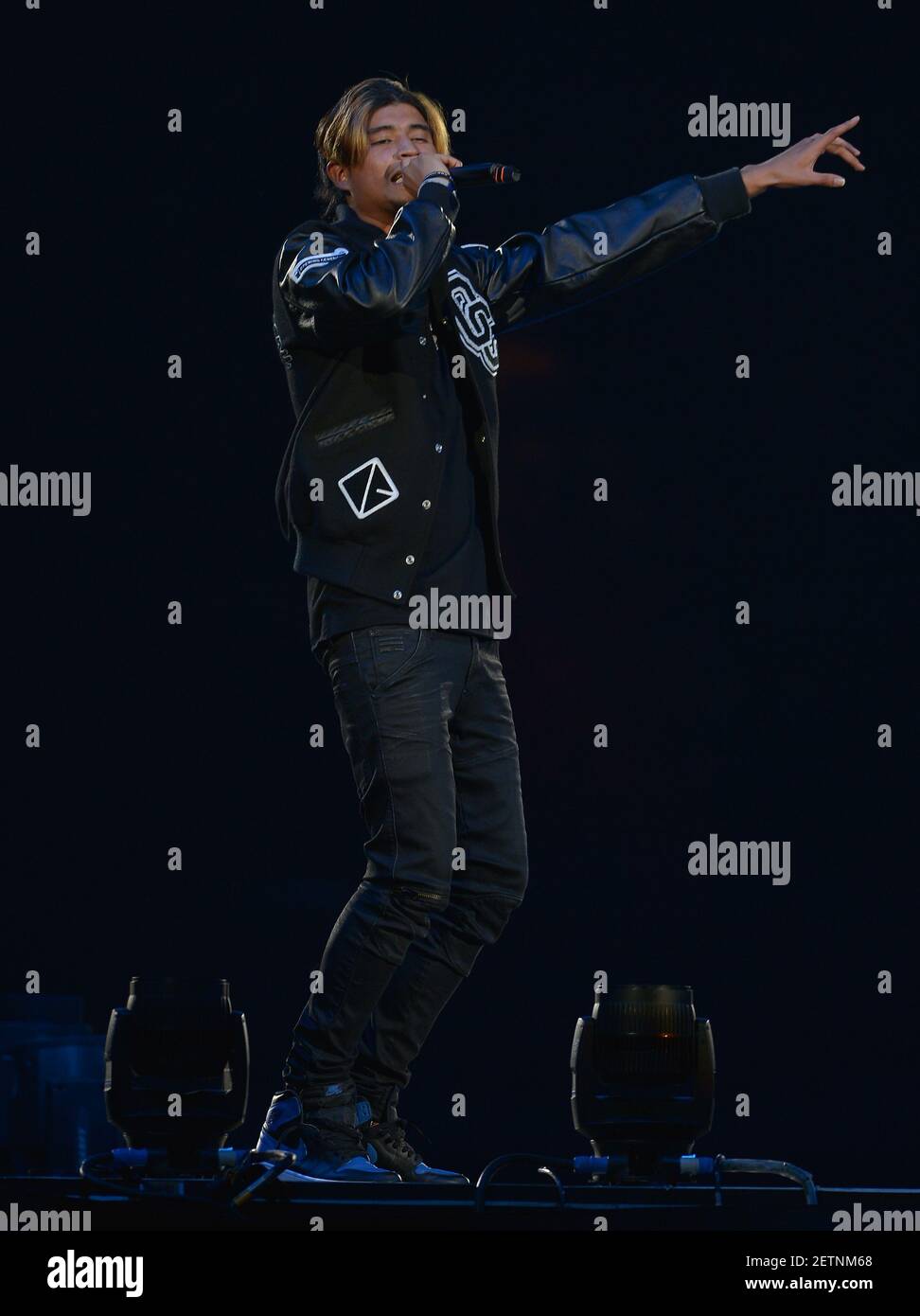 MIAMI, FL - APRIL 15: Rapper Kap G performs at American Airlines Arena ...