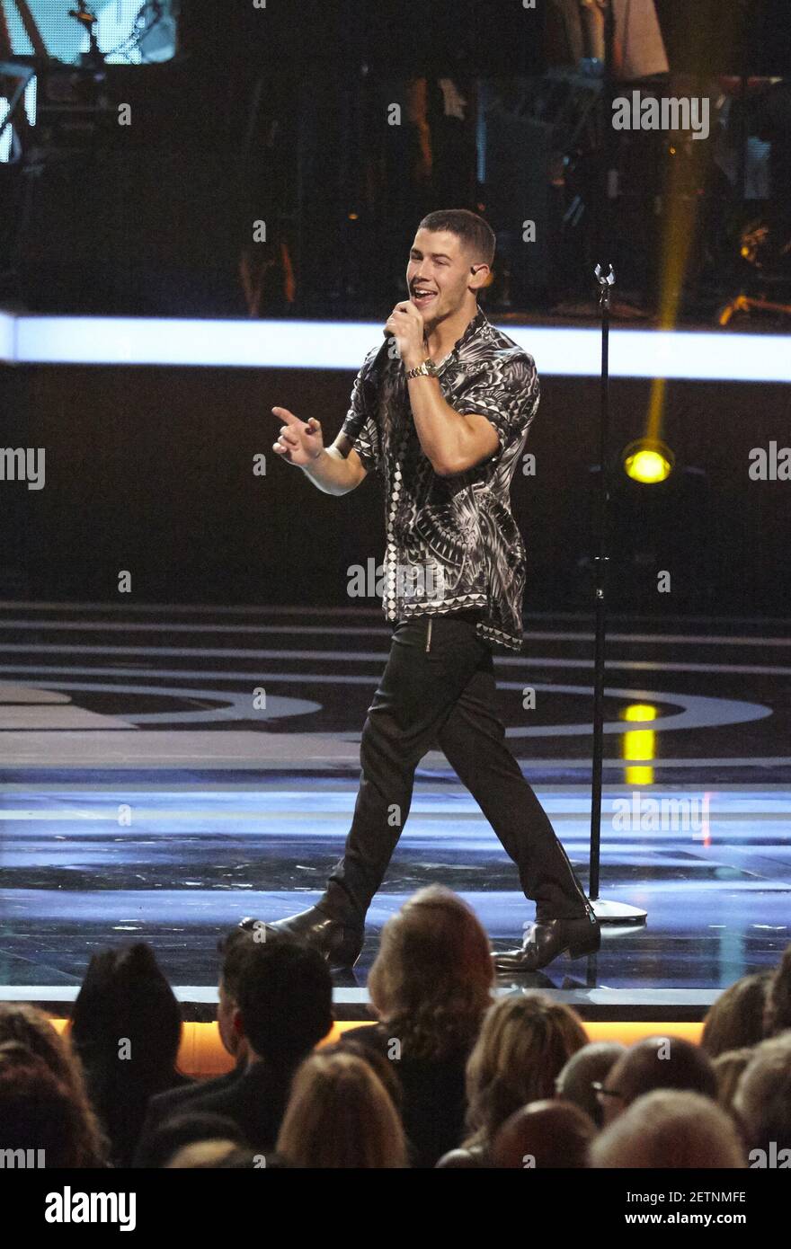 Singer Nick Jonas performs onstage during 'Stayin' Alive: A GRAMMY ...