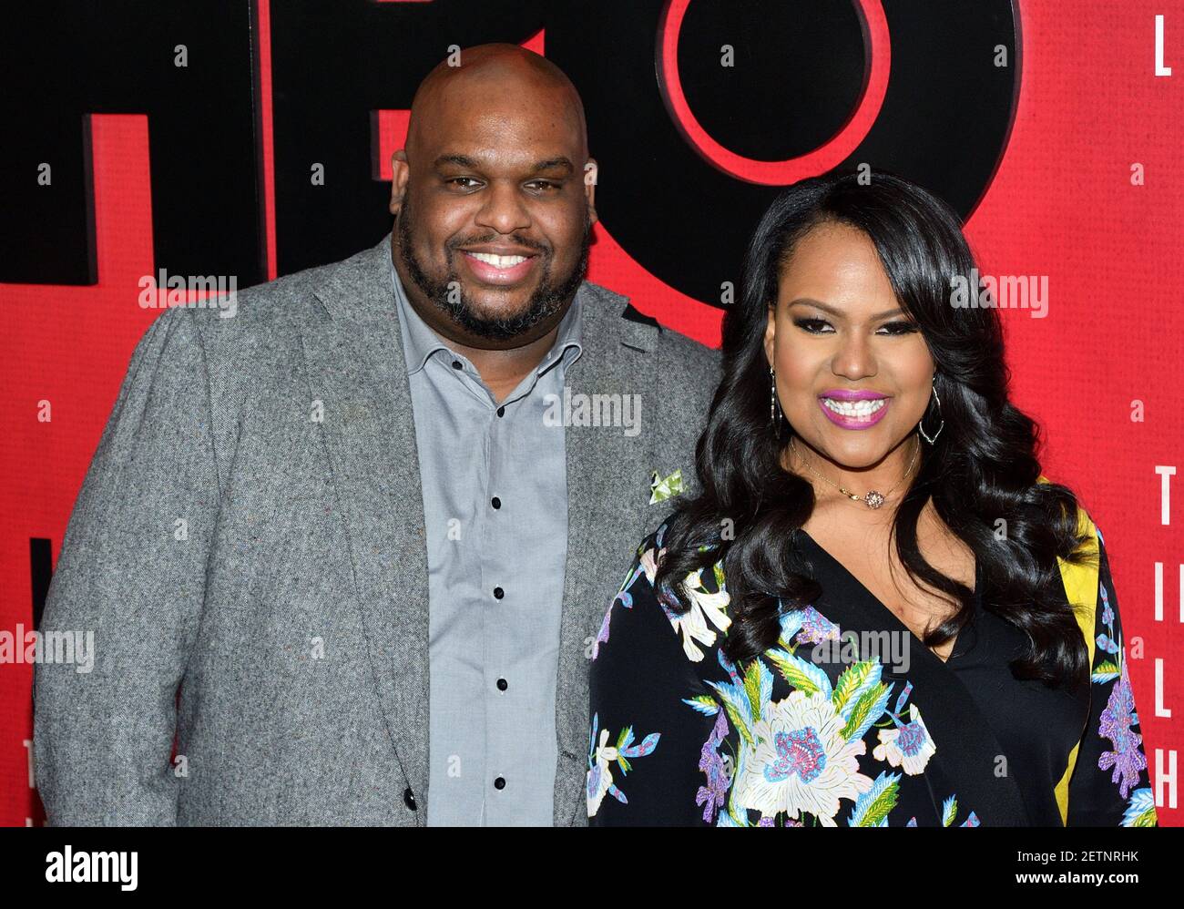 L-R: Rev. John Gray and Aventer Gray attend the HBO Films presentation ...