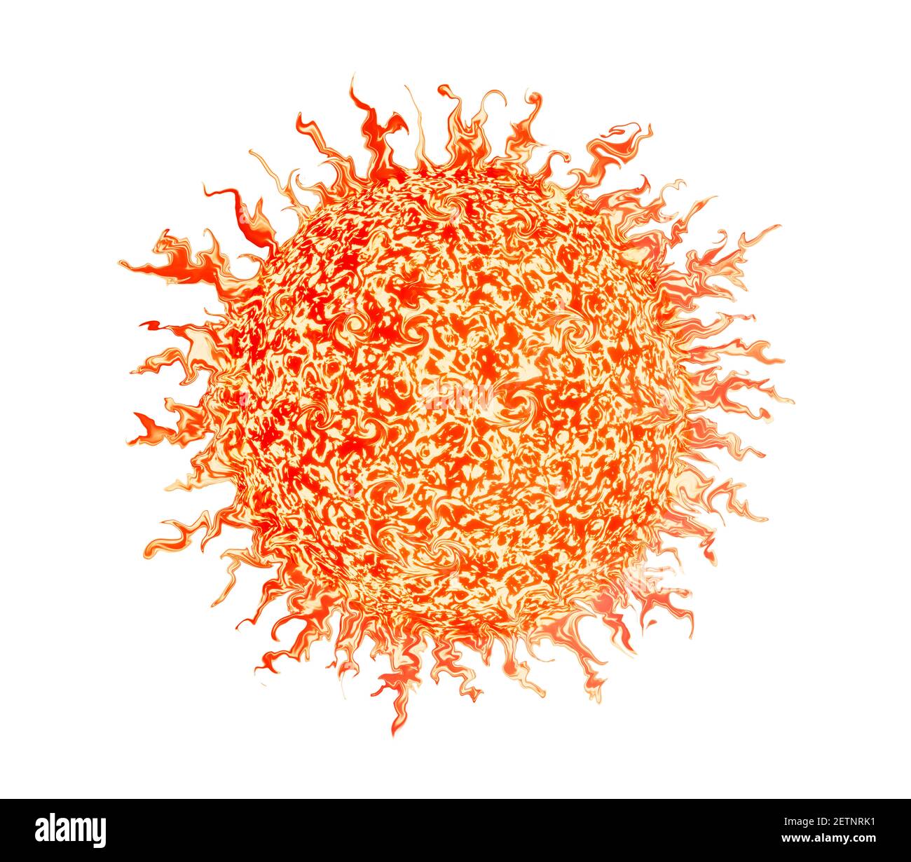 Abstract red dwarf star isolated on white, 3d render Stock Photo - Alamy