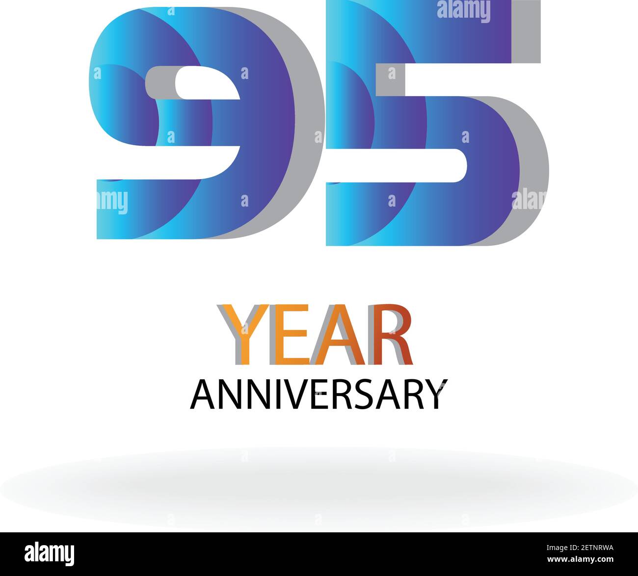 Template logo 95 years anniversary hi-res stock photography and images ...