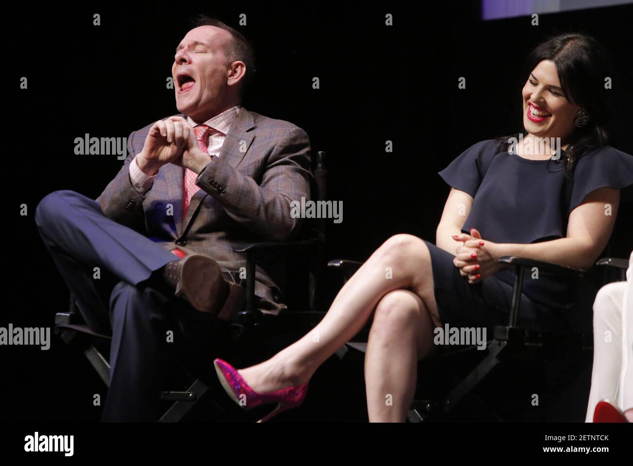 NEW YORK - APRIL 18: Tim Minear and Alexis Martin Woodall onstage ...