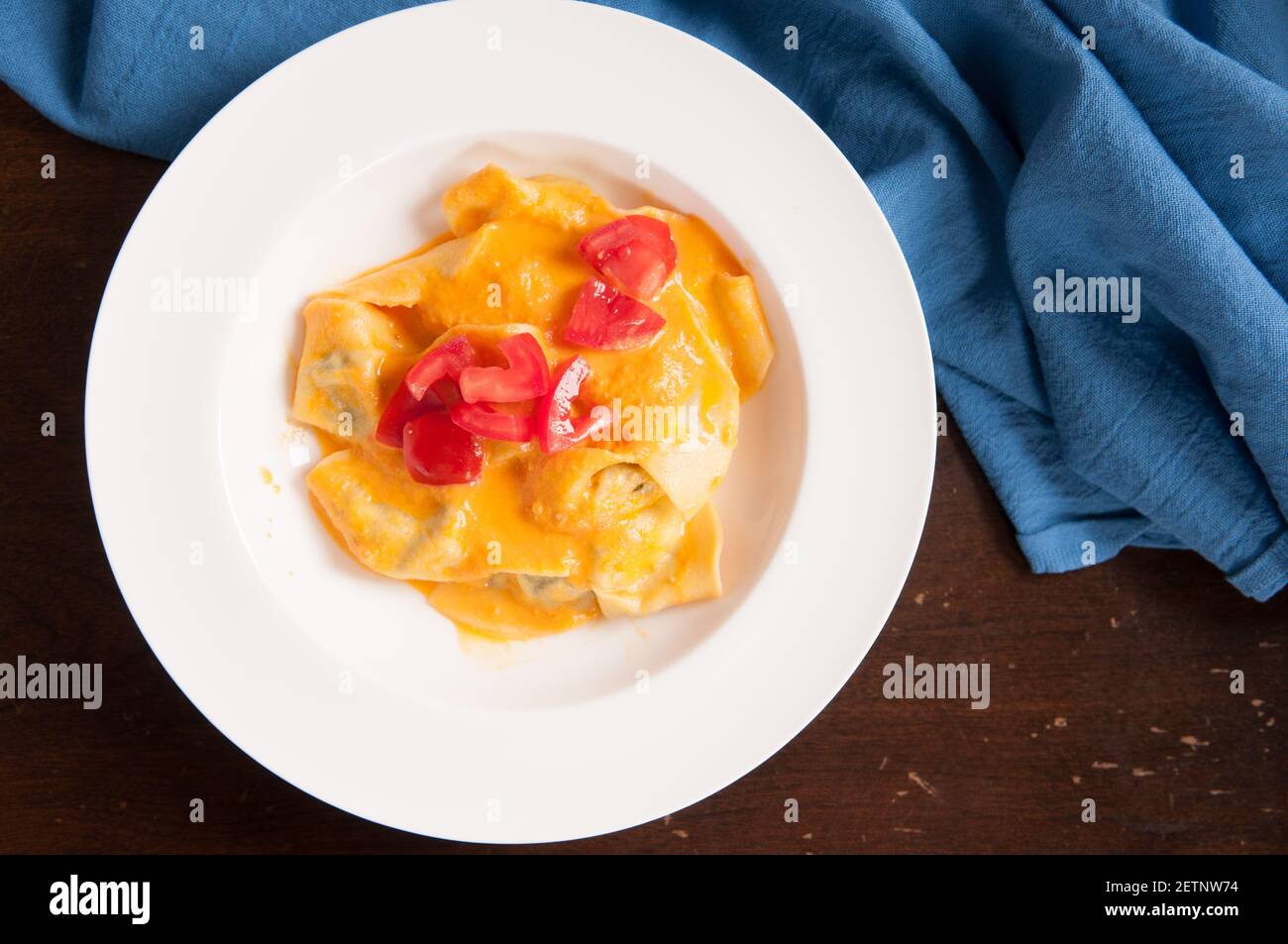 delicious stuffed mezzaluna pasta made from scratch with heirloom ...