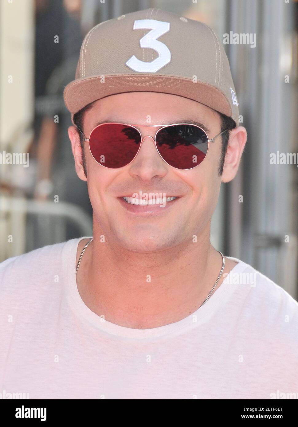 Zac Efron arrives at the "Baywatch" Slow Motion Marathon held at ...