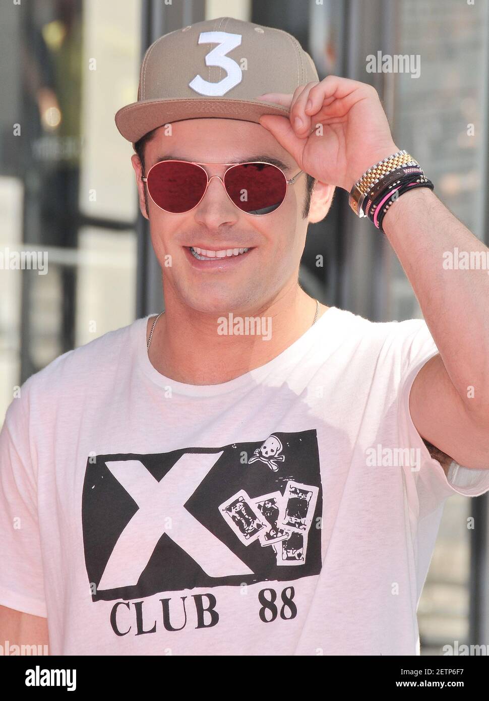Zac Efron arrives at the "Baywatch" Slow Motion Marathon held at ...
