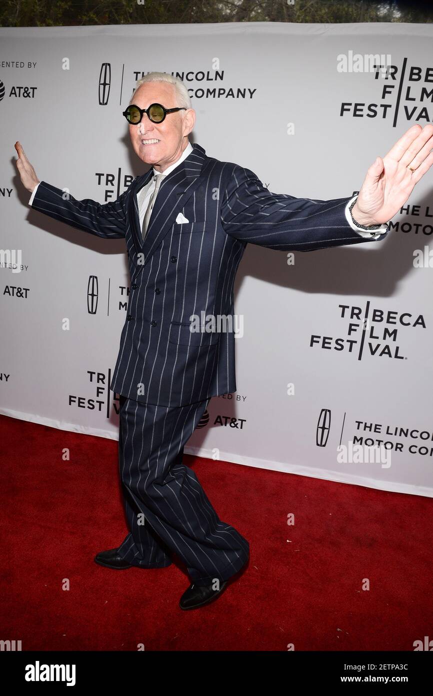 Political consultant Roger Stone attends the premiere of 'Get Me Roger ...