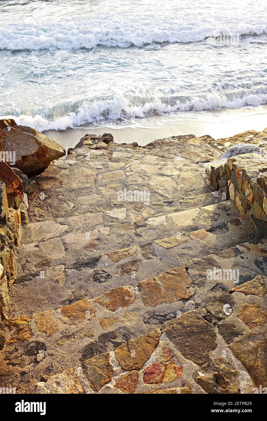 Vertical shot stairs beach hi-res stock photography and images - Alamy