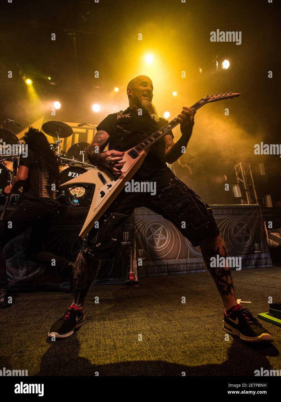 Musician Scott Ian of Anthrax performs at the Fillmore on April 23 ...