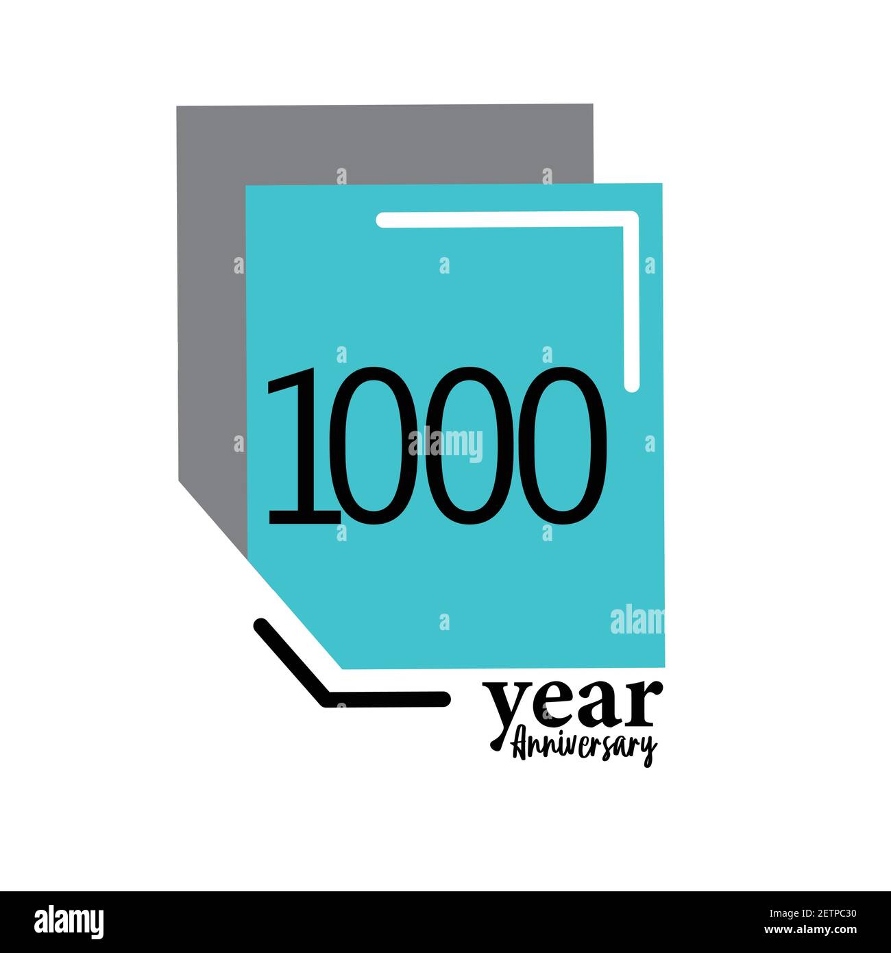 1000 Year Anniversary Vector Template Design Illustration Blue Box ...