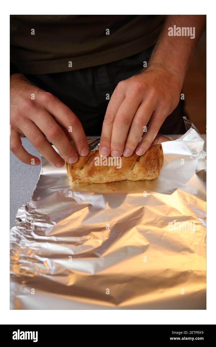 Simon Usborne cooks a pack lunch and eats in the office. Sausage Rolls ...