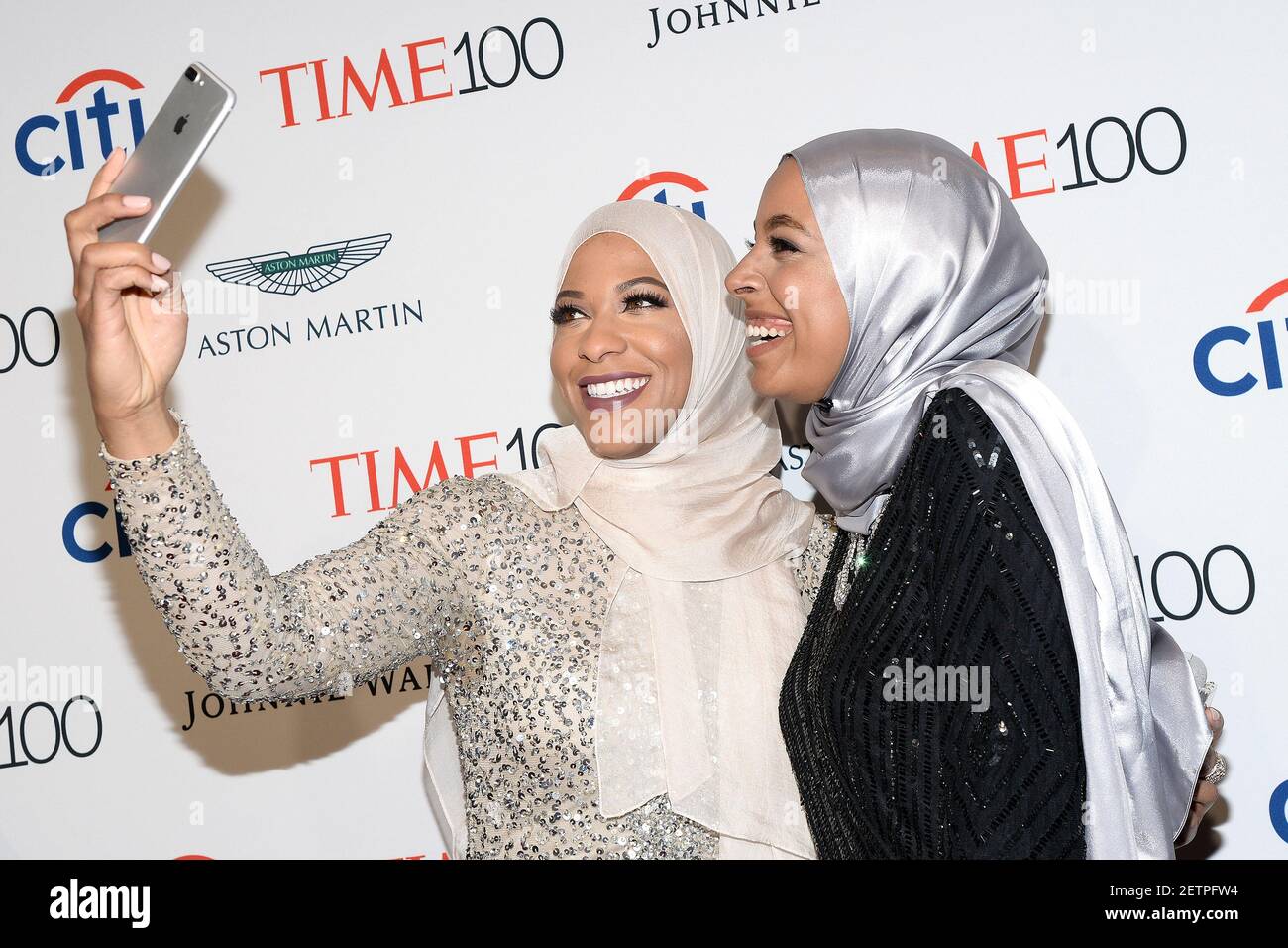 Olympic athlete Ibtihaj Muhammad (l) attends the Time 100 "Most ...