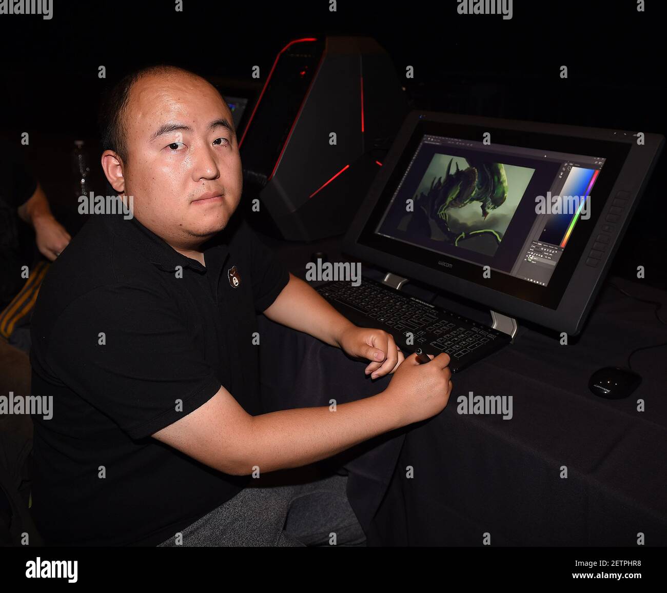 LOS ANGELES, CA - APRIL 26: Live stream host Jessica Chobot speaks to ...