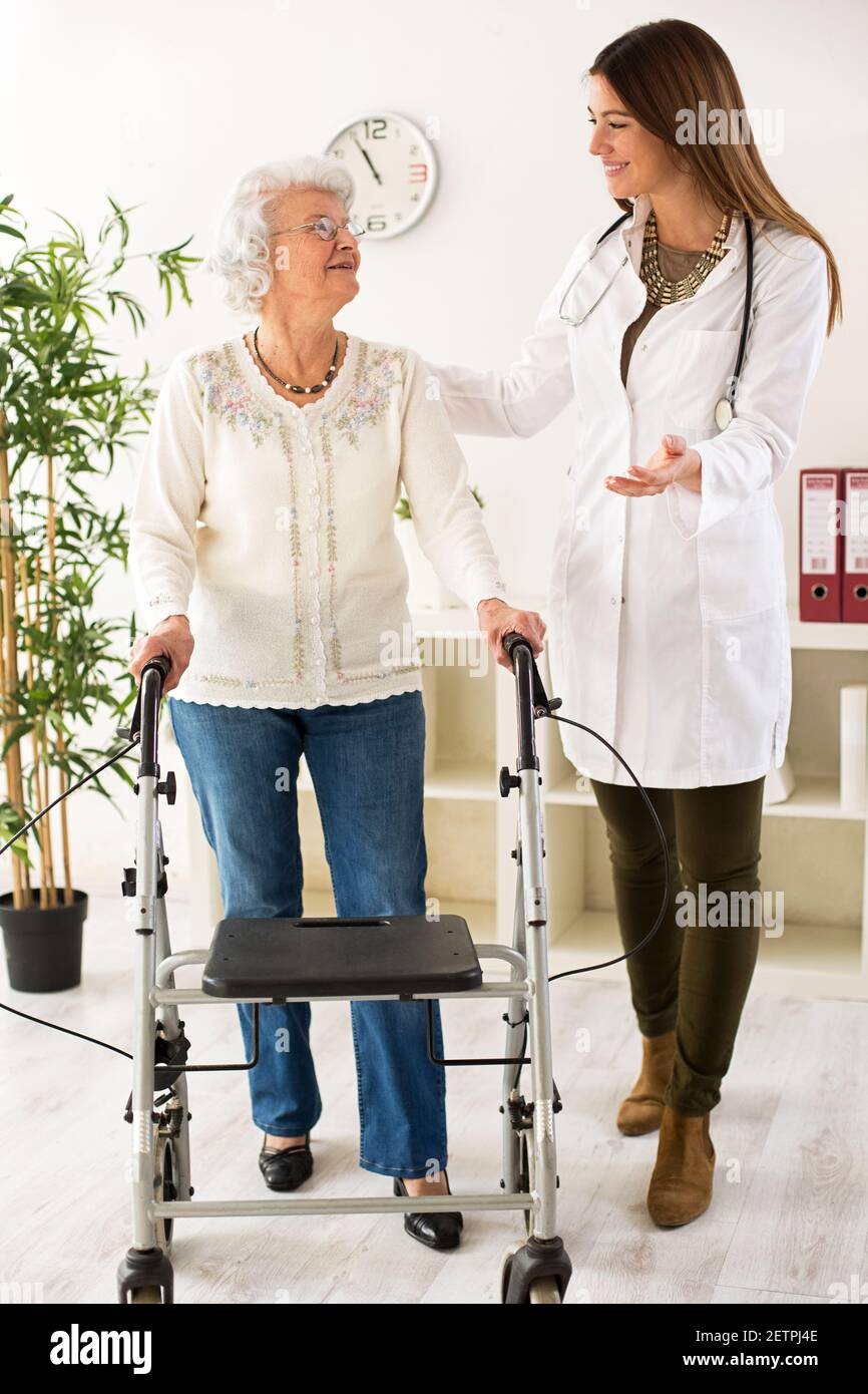 Elderly woman in ambulance hi-res stock photography and images - Alamy