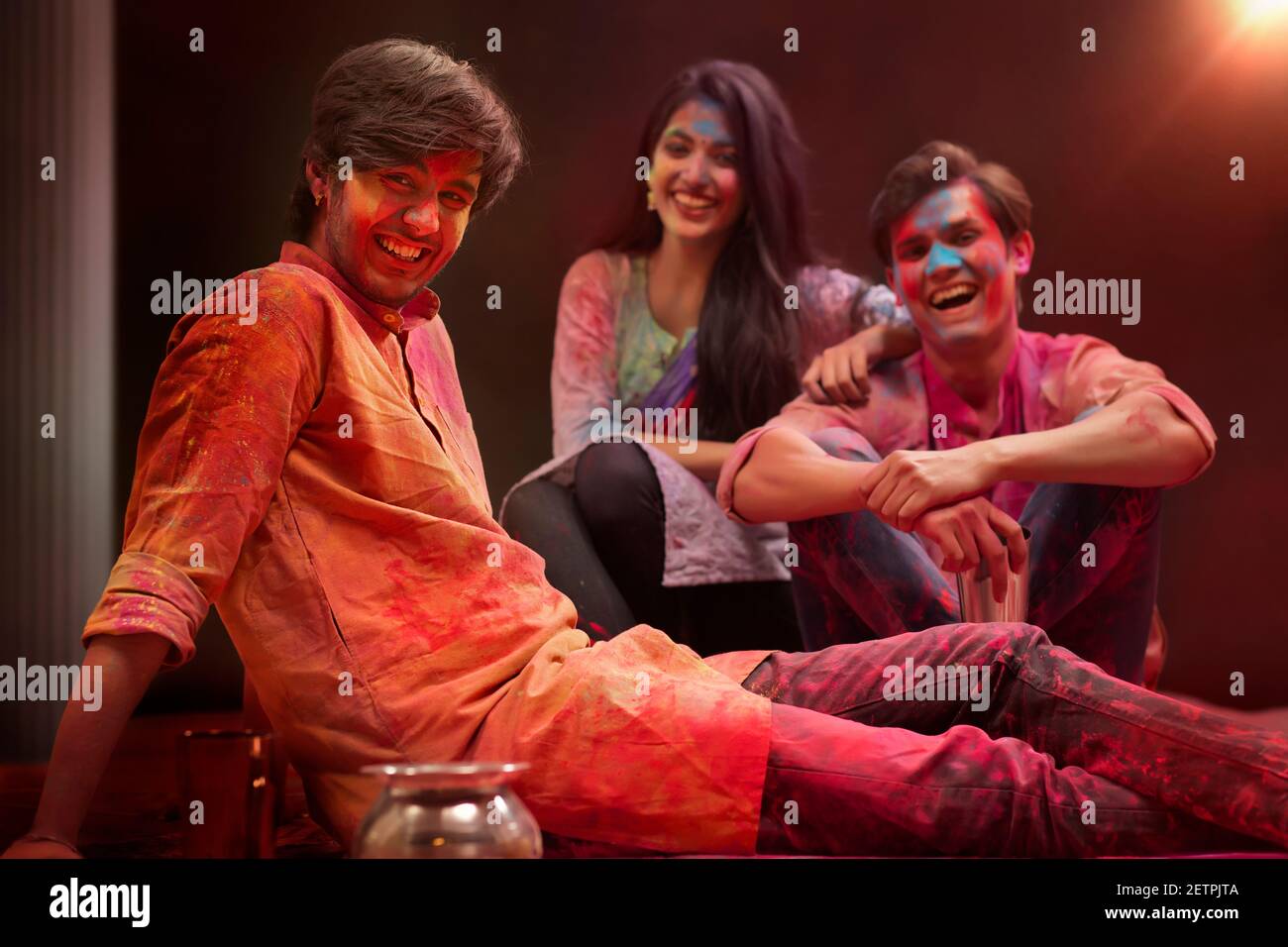 Group indian friends posing together hi-res stock photography and ...