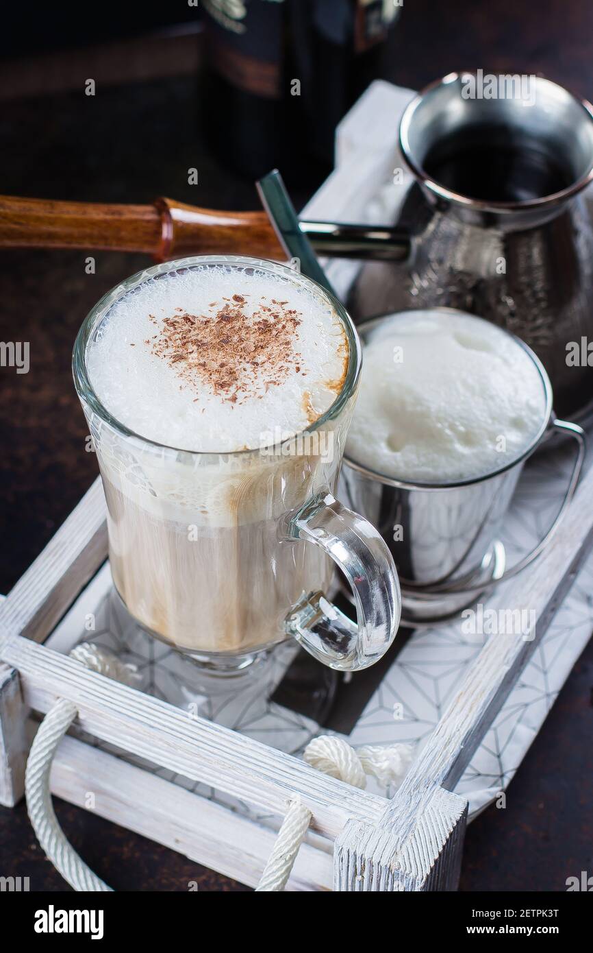 Tray cup coffee glass hi-res stock photography and images - Alamy