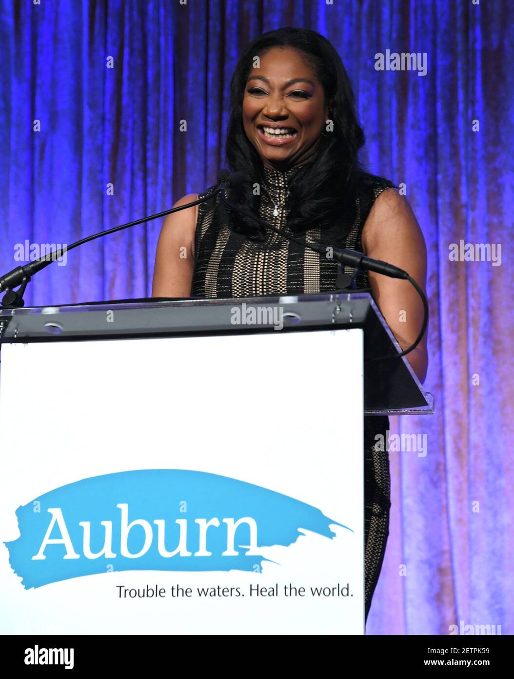Rev. Eboni Marshall Turman, Ph.D. speaks onstage during the 2017 Auburn ...