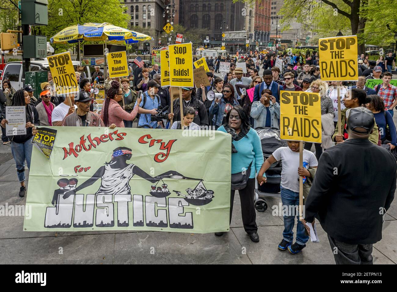 Family members of people impacted by NYPD and federal "gang" raids and ...
