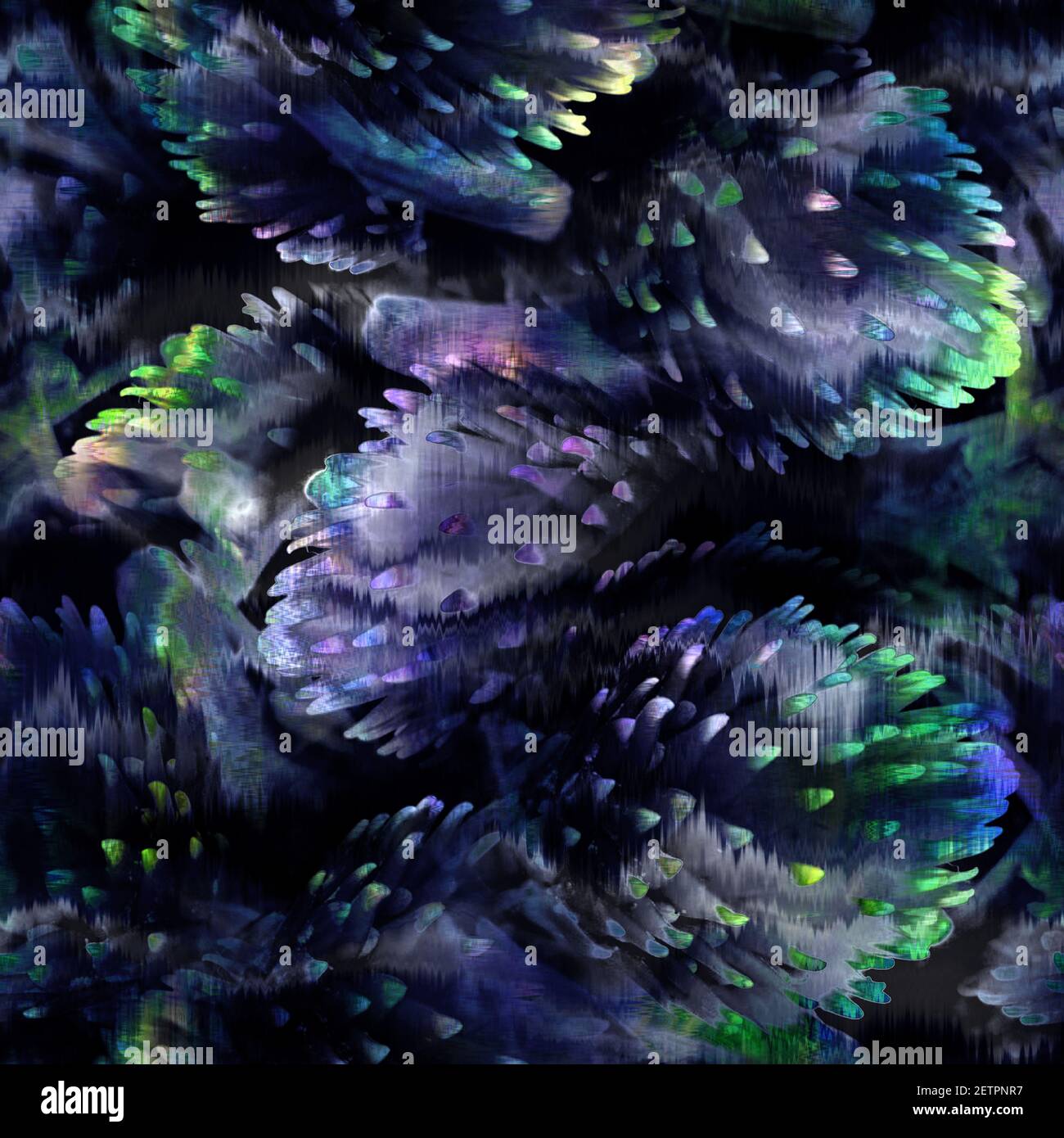 Seamless abstract color blobs with floral overlay Stock Photo - Alamy