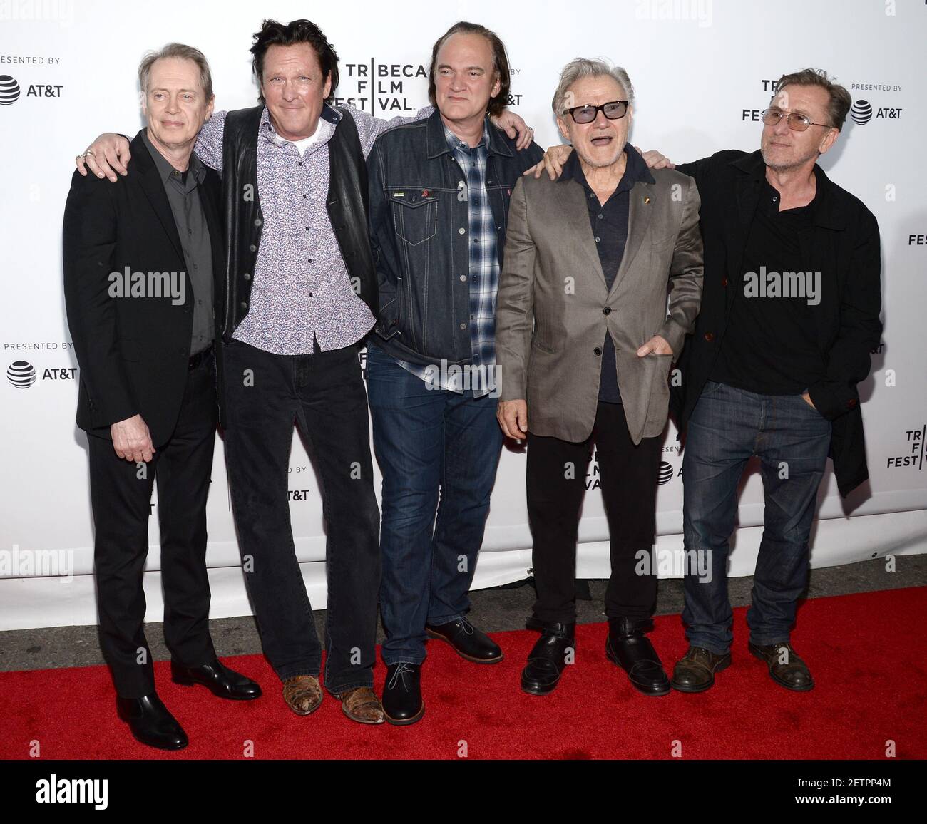 (L-R) Steve Buscemi, Michael Madsen, Director Quentin Tarantino, Harvey ...