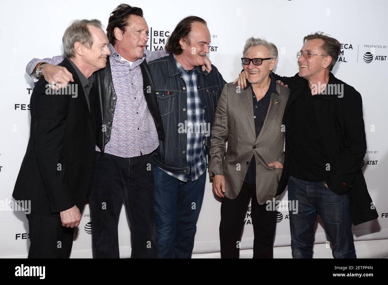 (L-R) Steve Buscemi, Michael Madsen, Director Quentin Tarantino, Harvey ...