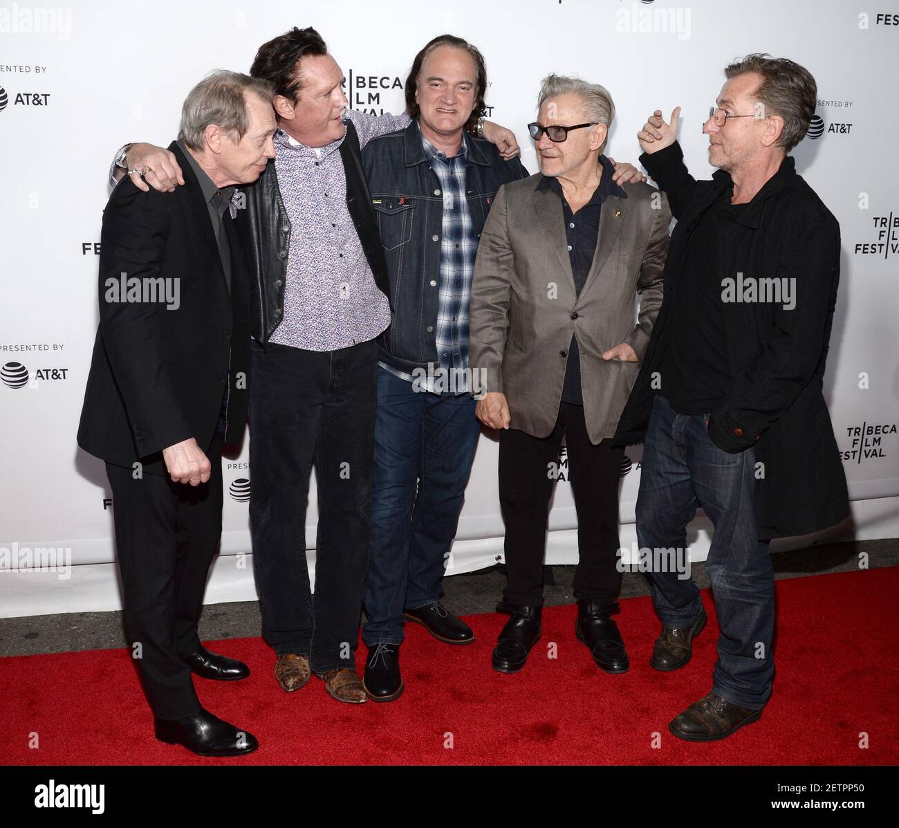 (L-R) Steve Buscemi, Michael Madsen, Director Quentin Tarantino, Harvey ...