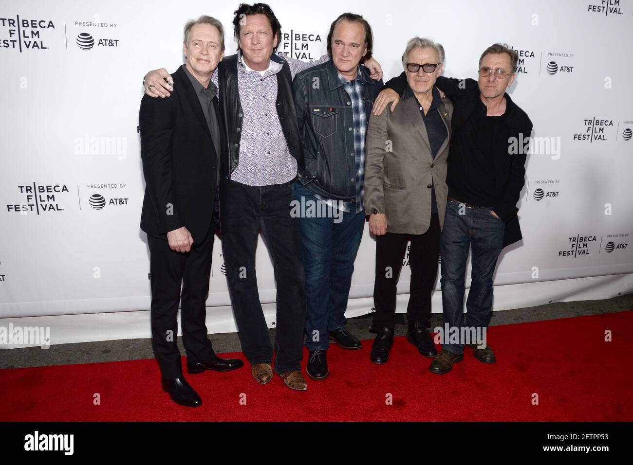 (L-R) Steve Buscemi, Michael Madsen, Director Quentin Tarantino, Harvey ...