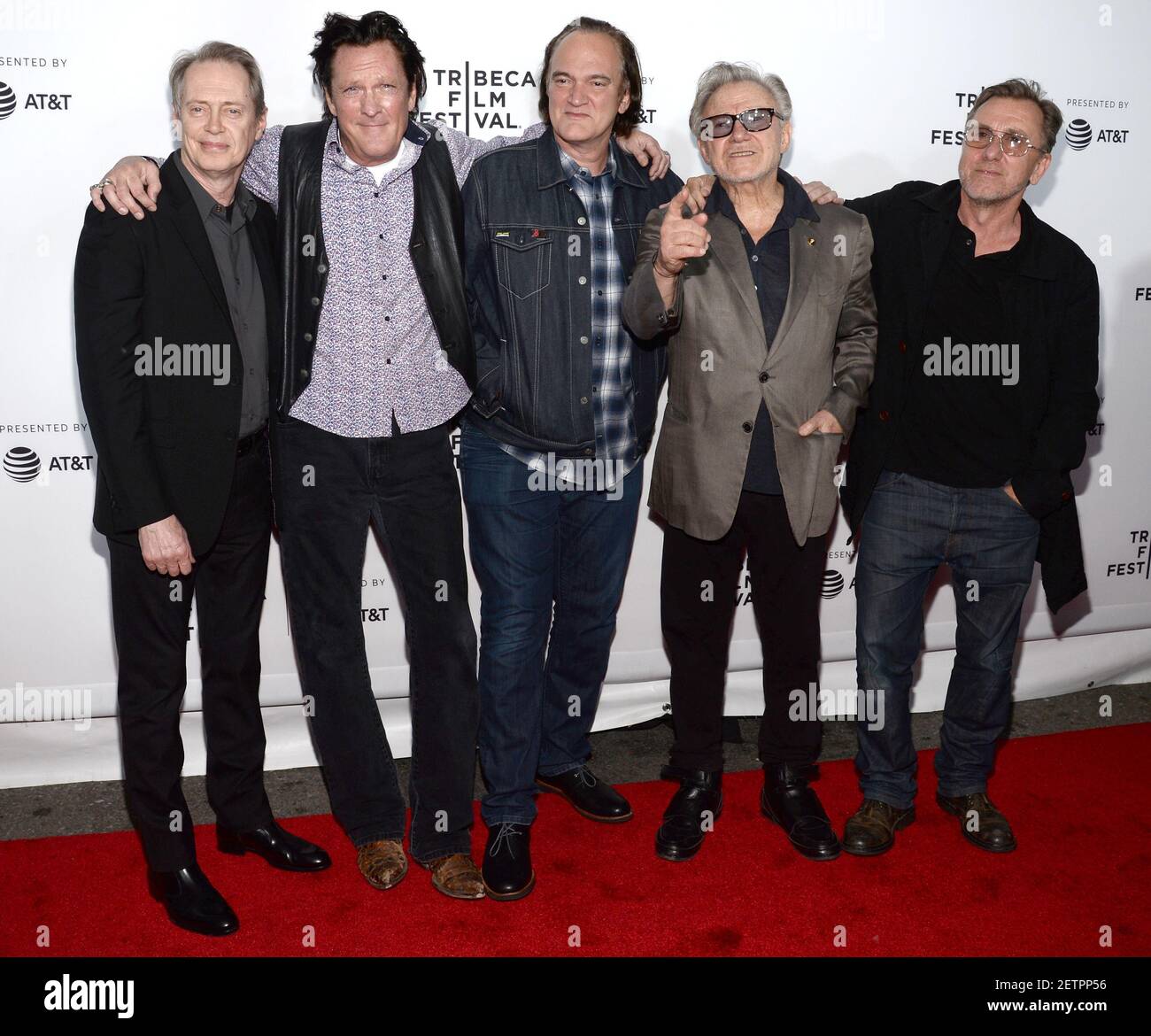 (L-R) Steve Buscemi, Michael Madsen, Director Quentin Tarantino, Harvey ...