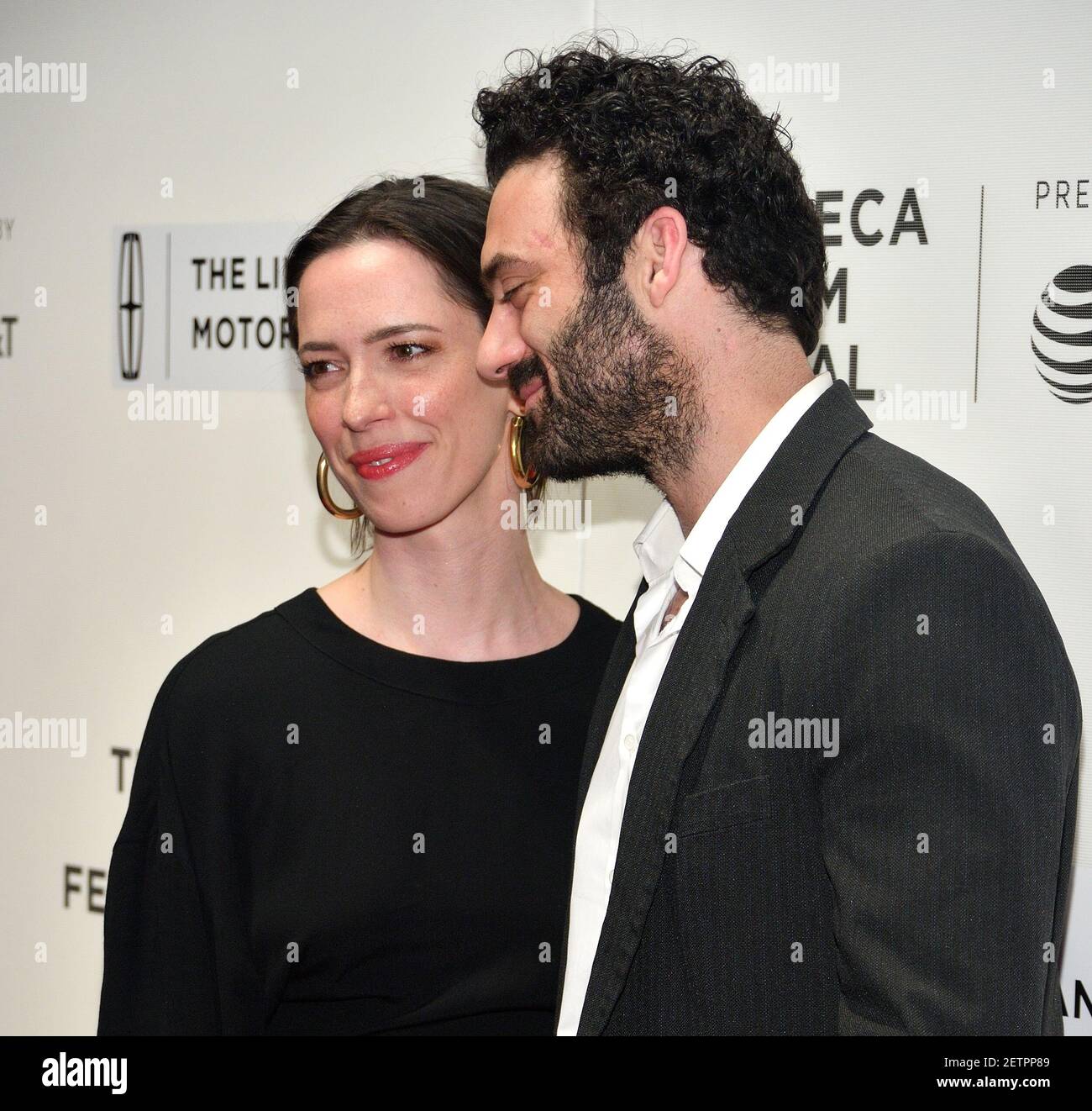 L-R: Actors Rebecca Hall and Morgan Spector attend the U.S. premiere of ...