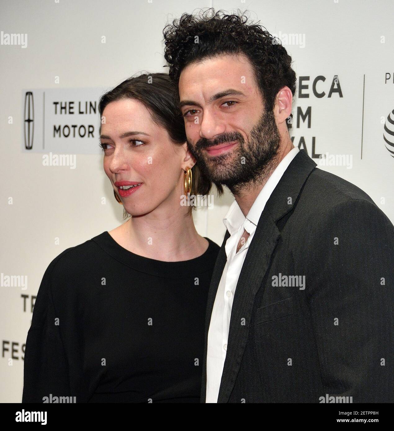 L-R: Actors Rebecca Hall and Morgan Spector attend the U.S. premiere of ...