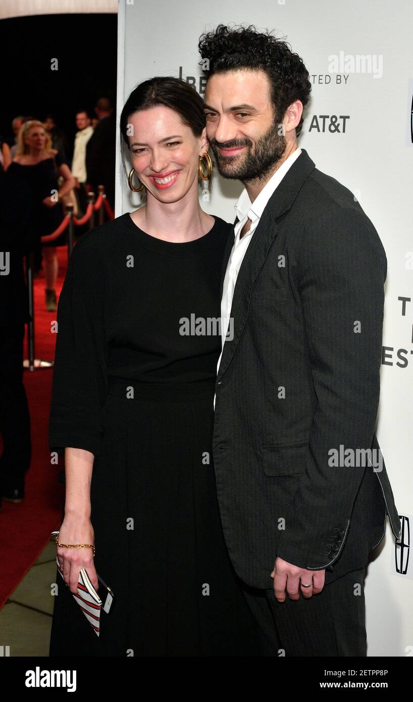 L-R: Actors Rebecca Hall and Morgan Spector attend the U.S. premiere of ...