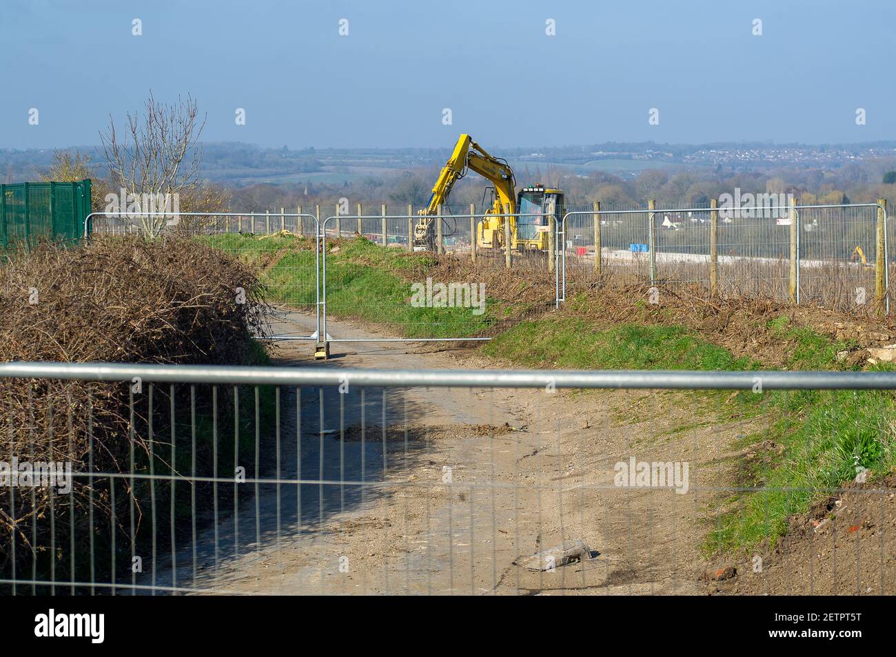 Denham, Buckinghamshire, UK. 1st March, 2021. The pretty single track ...