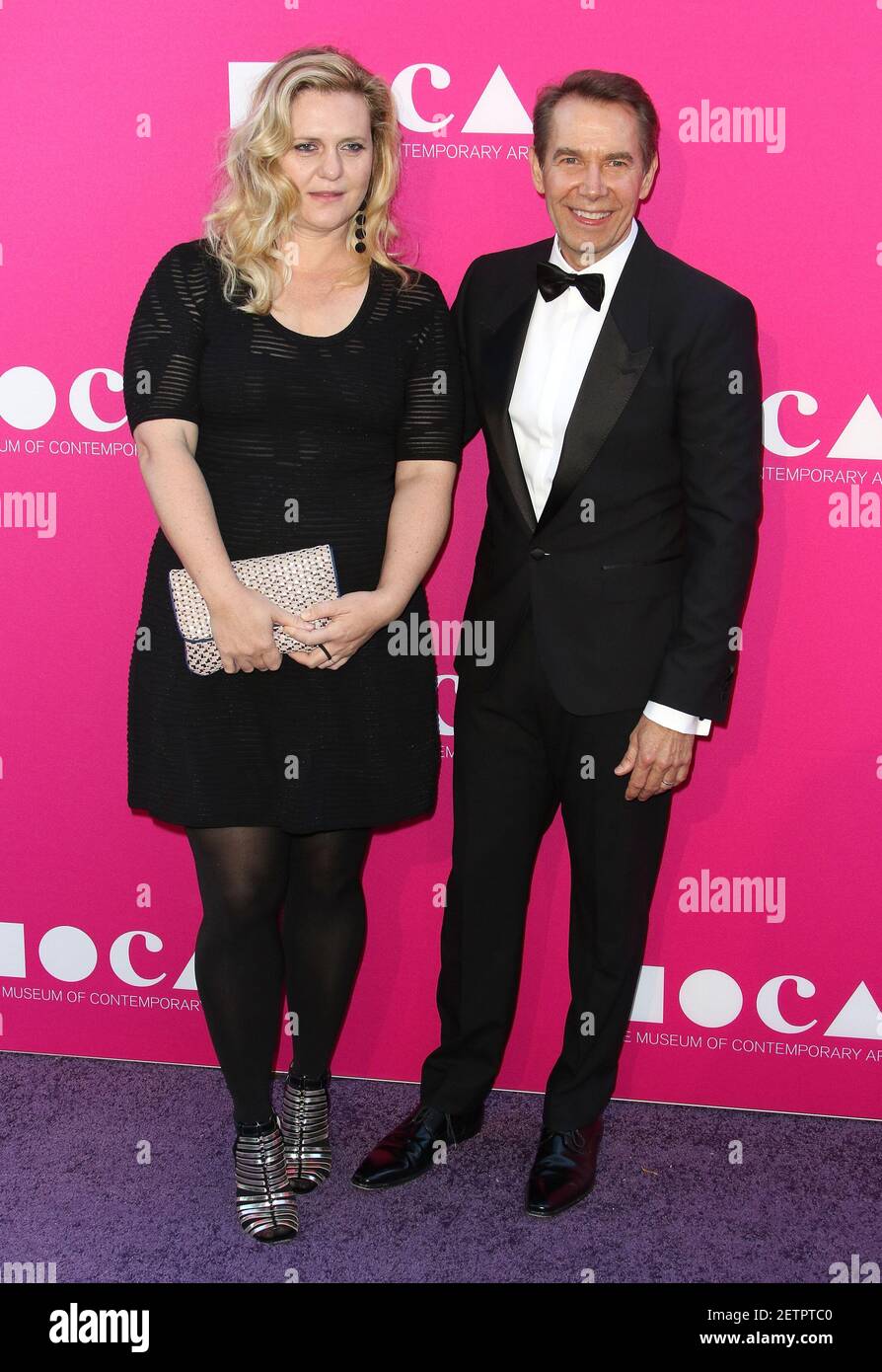 Artist Justine Wheeler Koons (L) and Honoree Jeff Koons at MOCA Gala ...