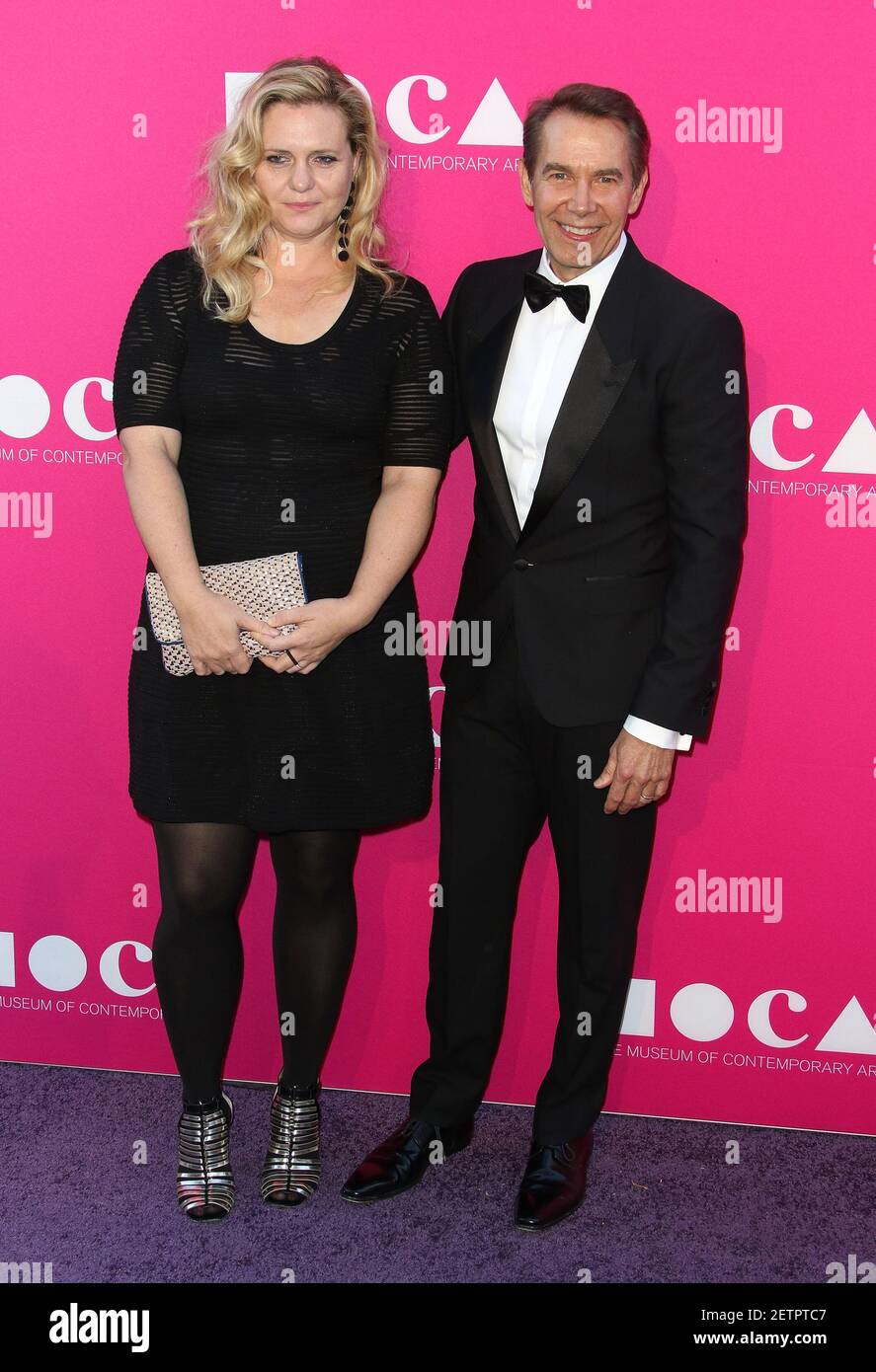 Artist Justine Wheeler Koons (L) and Honoree Jeff Koons at MOCA Gala ...