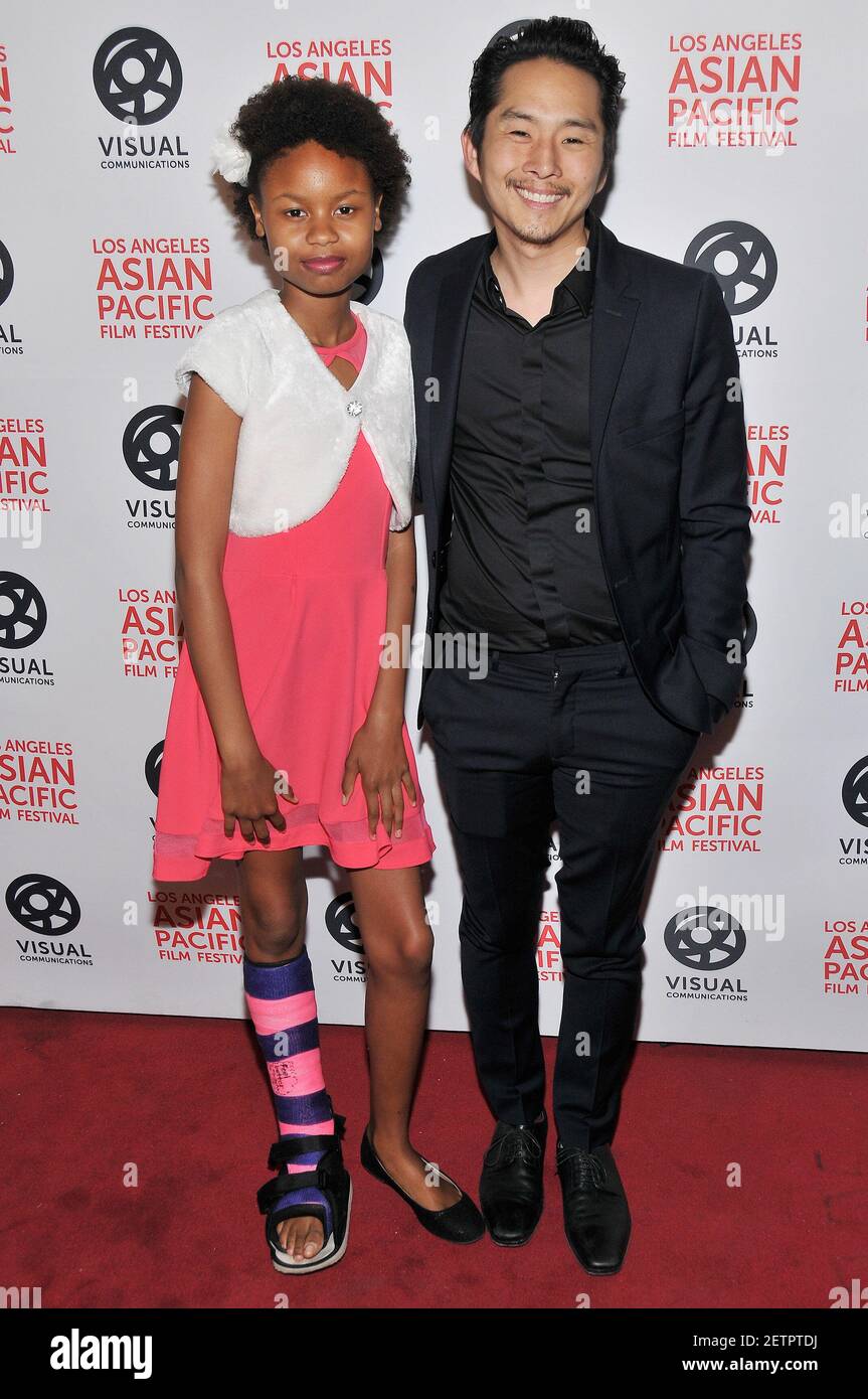 (L-R) Actress Simone Baker and Actor/Director Justin Chon together at ...