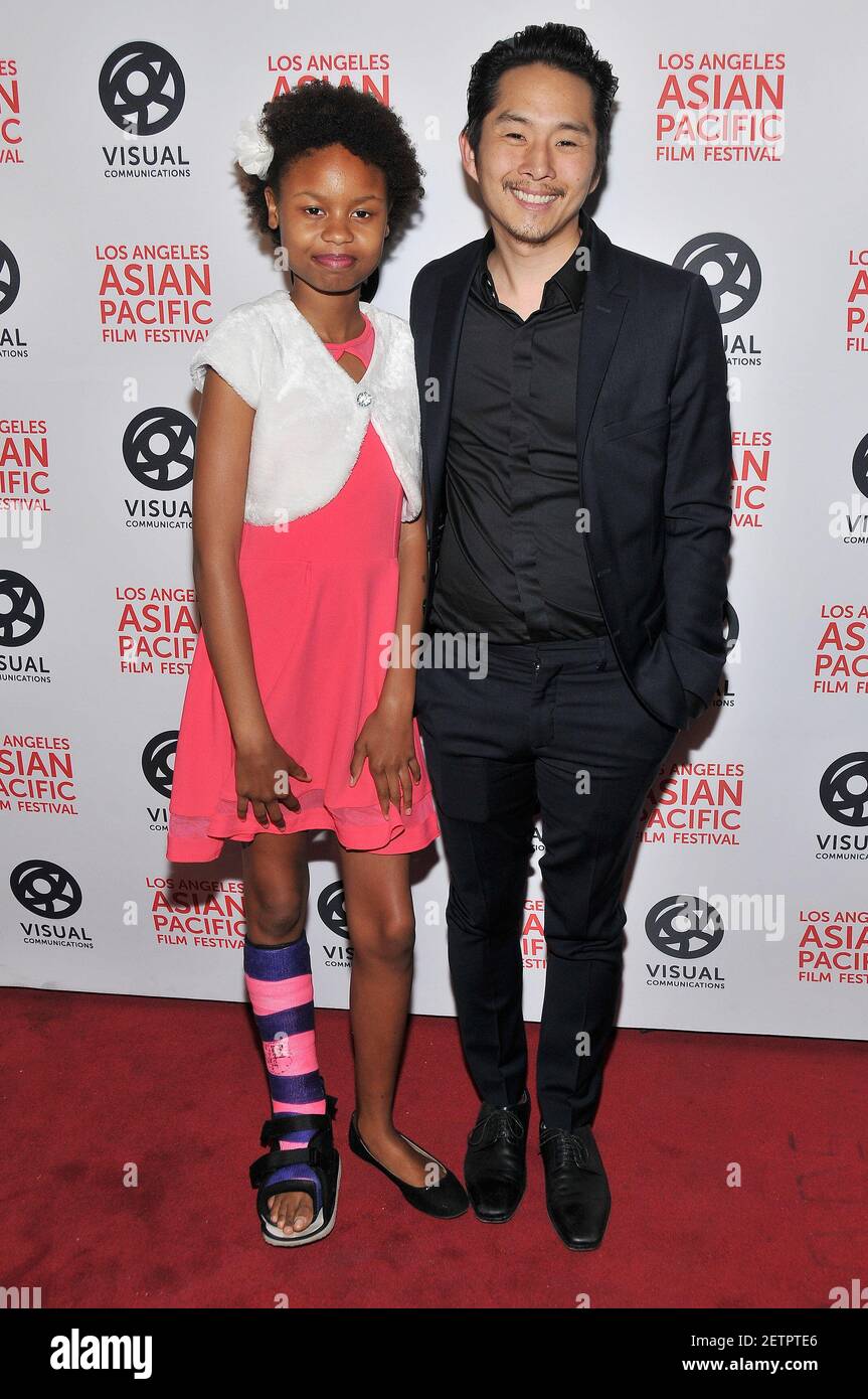 (L-R) Actress Simone Baker and Actor/Director Justin Chon together at ...
