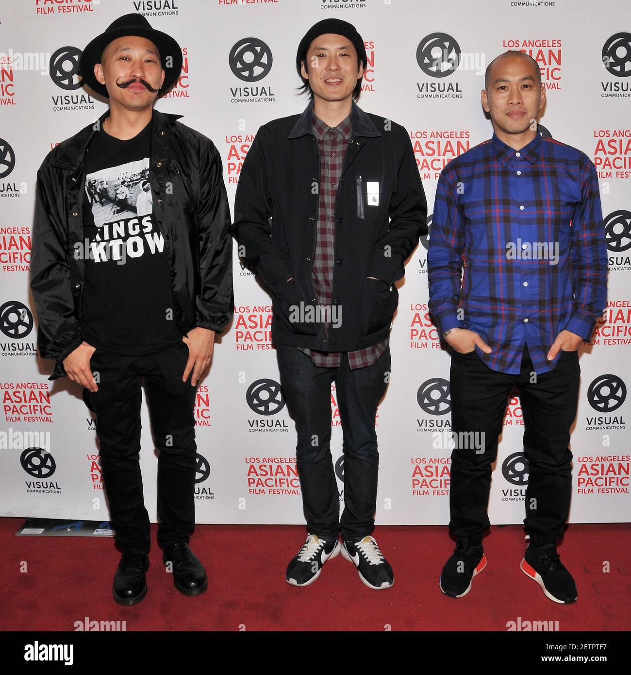 (L-R) Far East Movement - Proh, Kev Nish and DJ Virman at the 2017 Los ...
