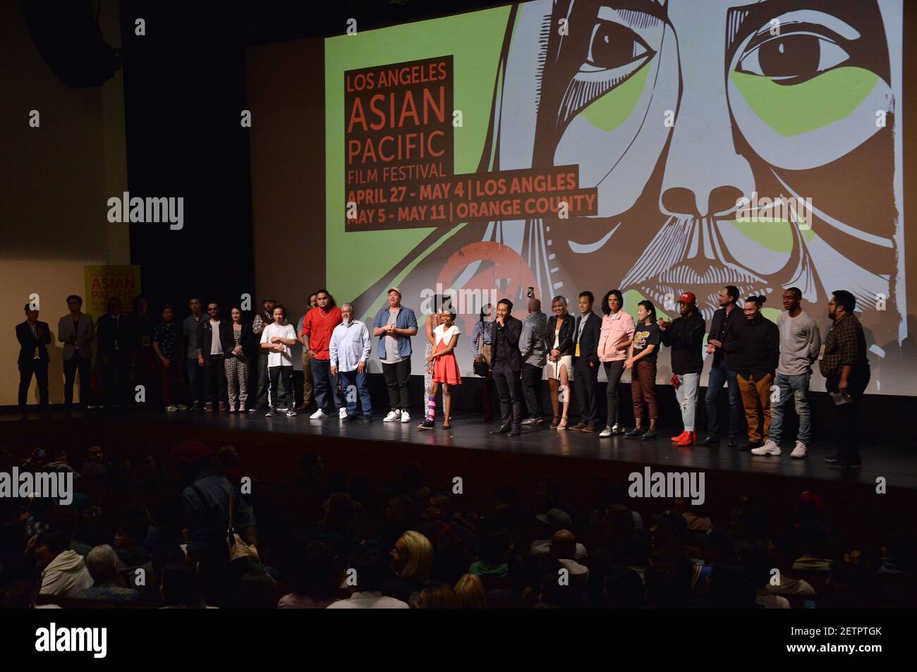 "Gook" Cast and Crew on stage at the 2017 Los Angeles Asian Pacific ...