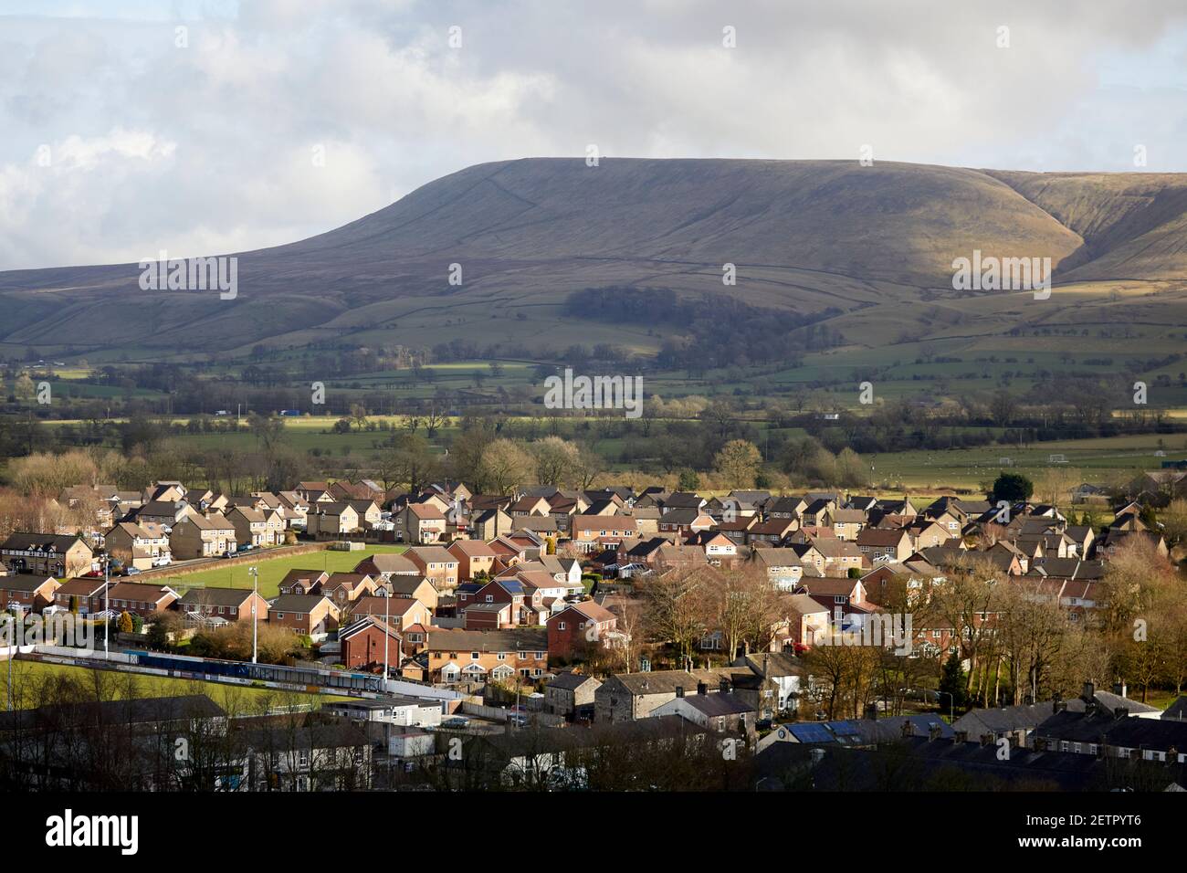 Pendle Hill Clitheroe Ribble Valley in Lancashire Stock Photo - Alamy