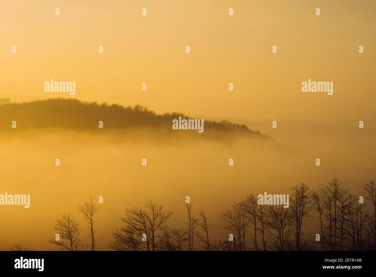 sunset at Argimusco mount Etna Sicily Stock Photo - Alamy