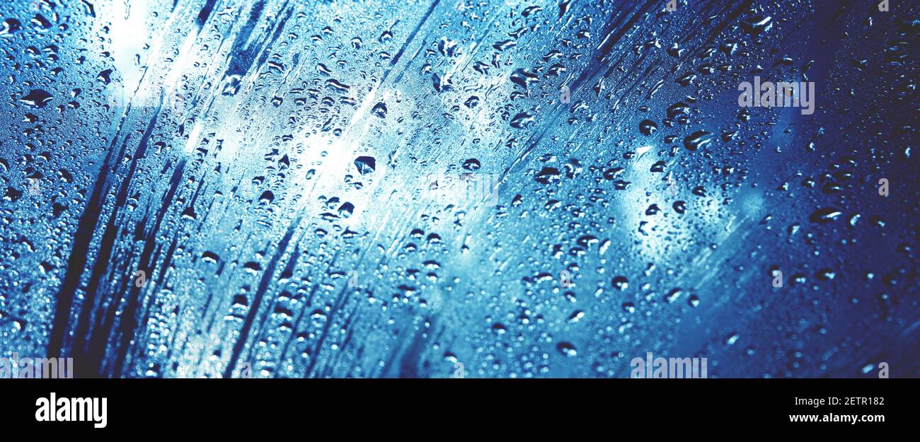 water drops on window glass Stock Photo - Alamy
