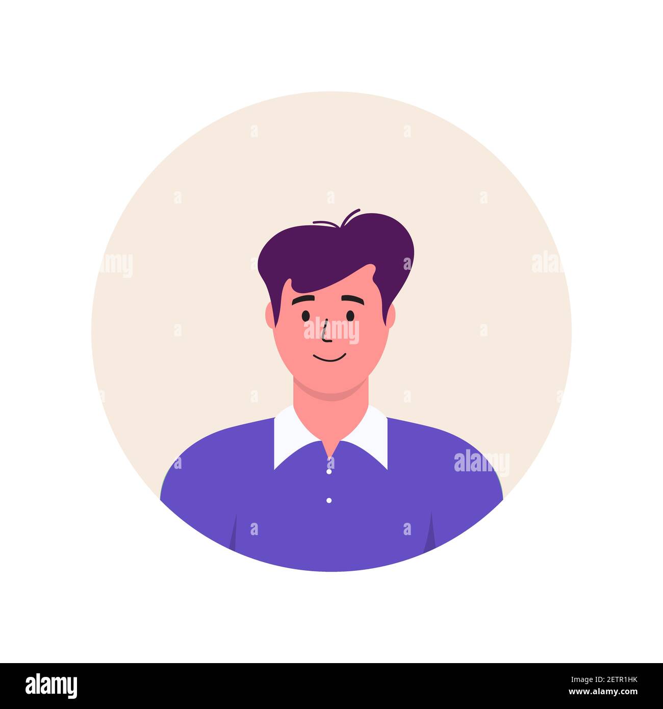 Men icon trendy avatar character. Cheerful, happy people flat vector ...