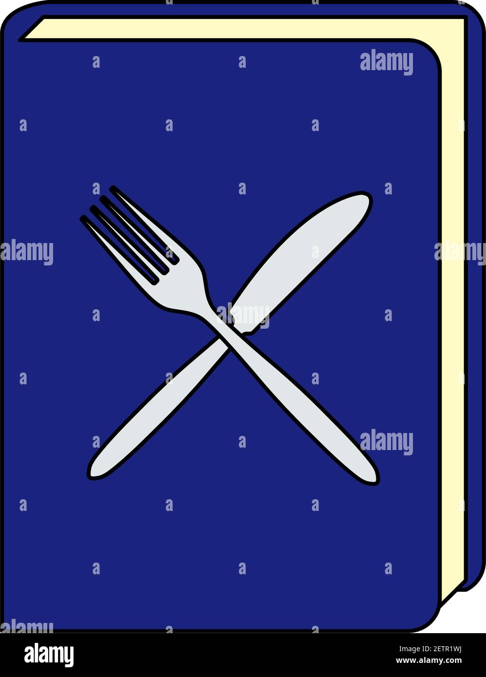 Menu Book Icon. Editable Outline With Color Fill Design. Vector ...