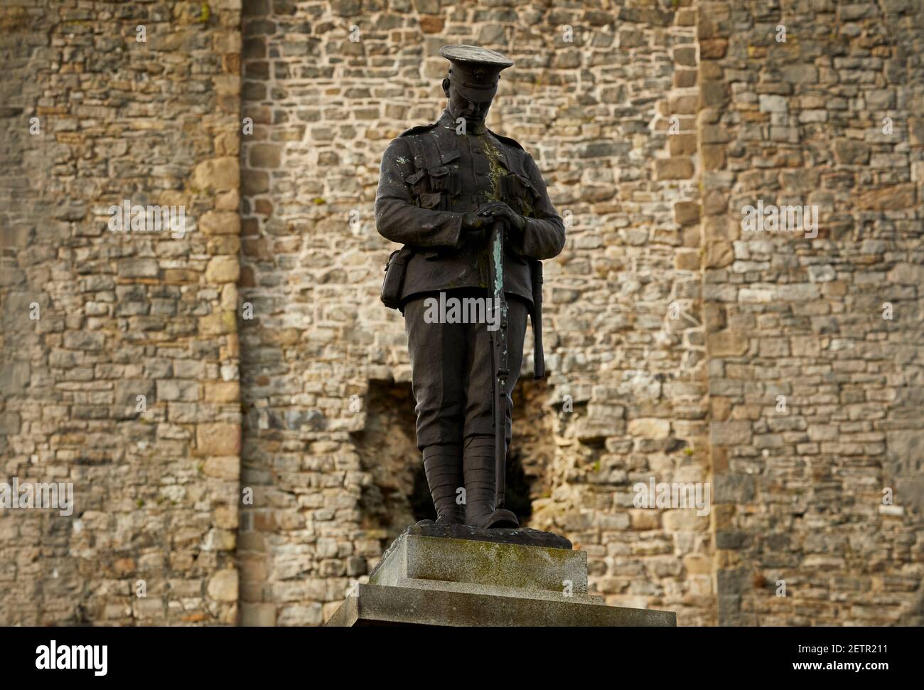Clitheroe CASTLE war memorial Ribble Valley in Lancashire Stock Photo ...