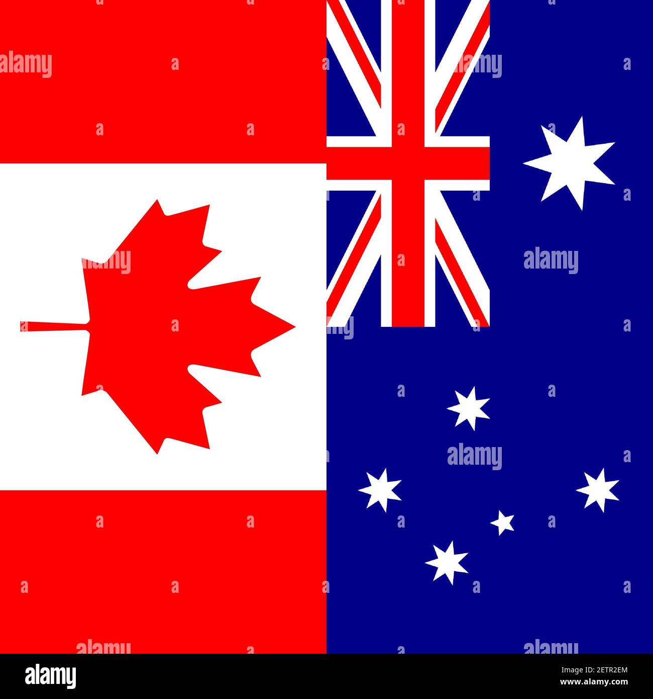 Canadian and australian flags hi-res stock photography and images - Alamy
