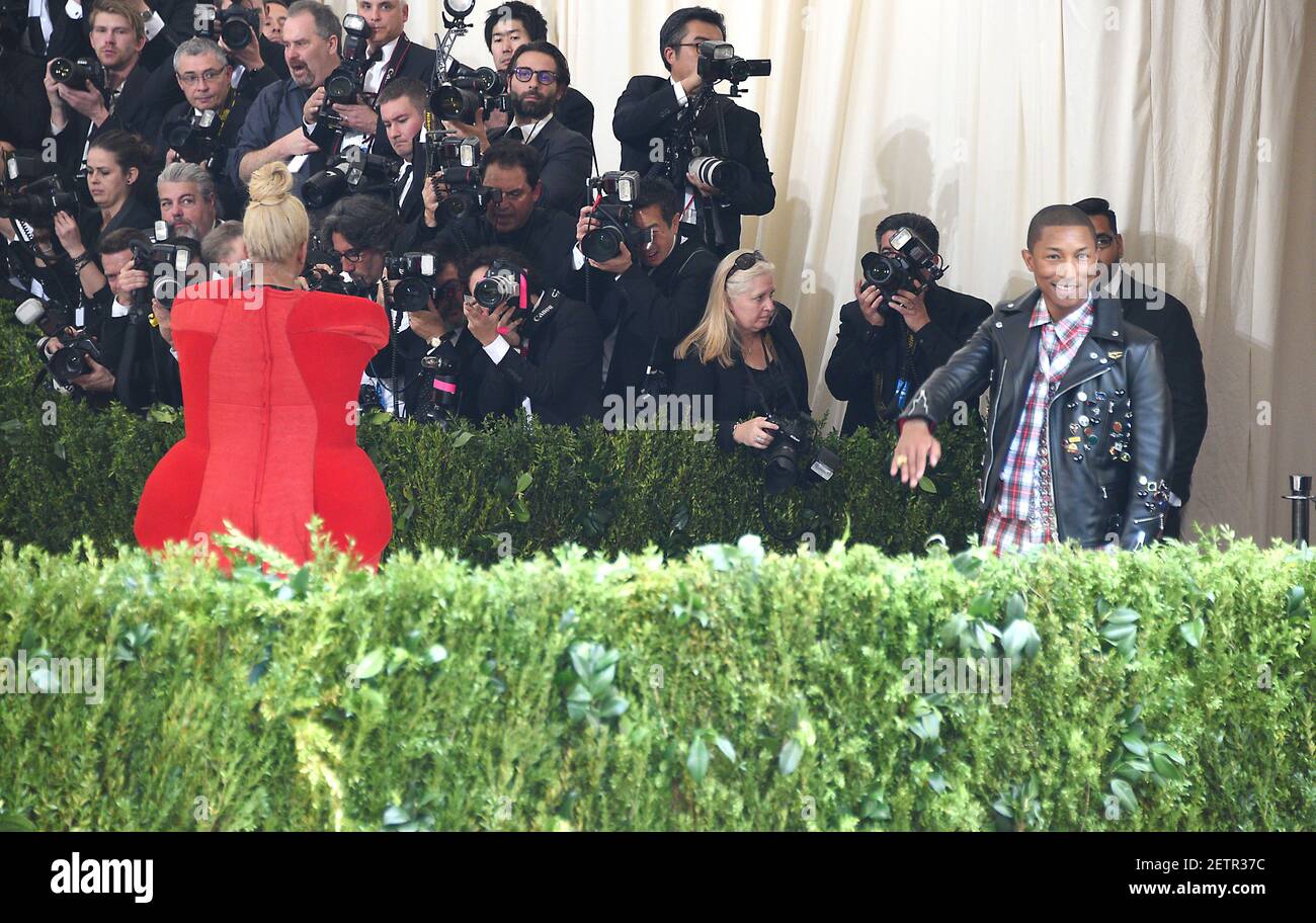 Pharrell Williams and wife attend the Costume Institute Gala at the ...