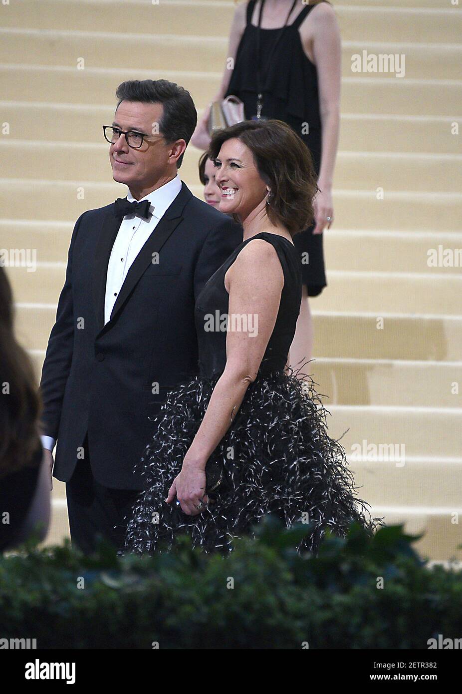 Stephen Colbert and wife attend the Costume Institute Gala at the ...
