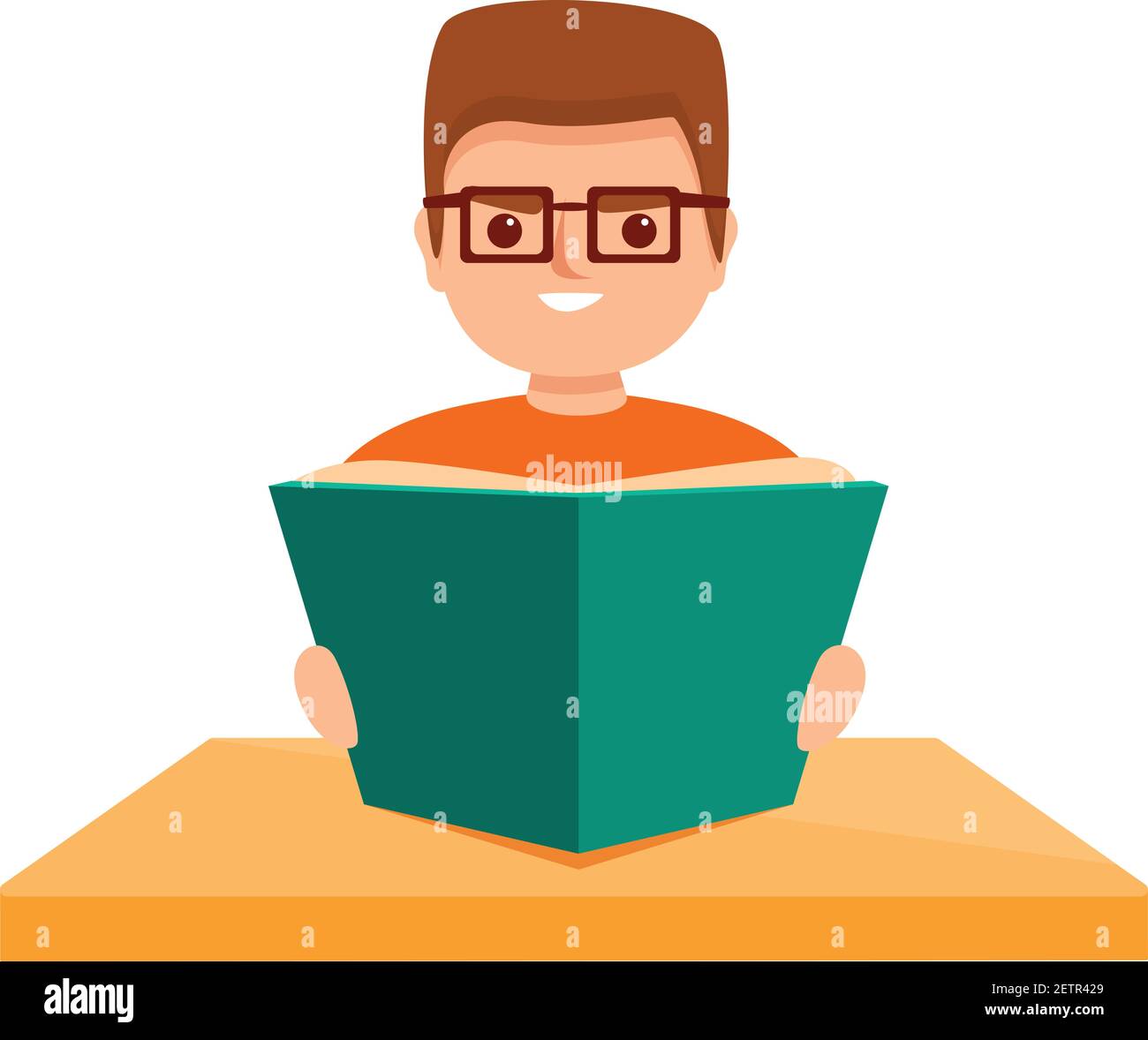 Pupil reading icon. Cartoon of pupil reading vector icon for web design ...