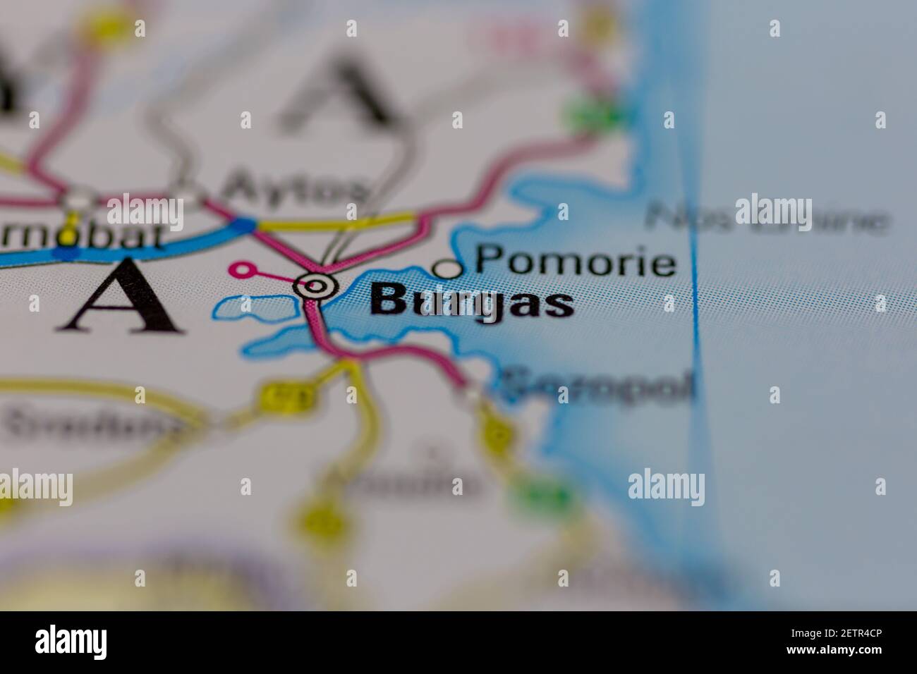 Burgas on a map hi-res stock photography and images - Alamy